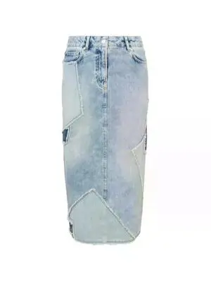 Moschino Patchwork Denim Skirt