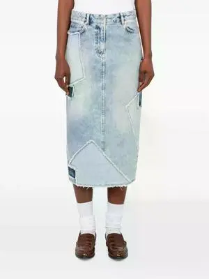 Moschino Patchwork Denim Skirt