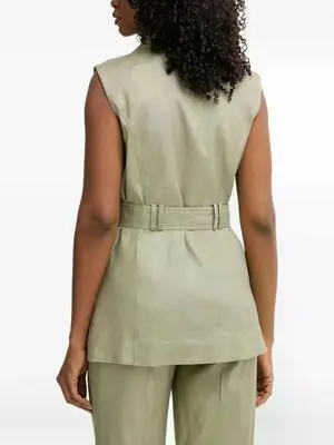 Guess Tailored Belted Linen Blazer