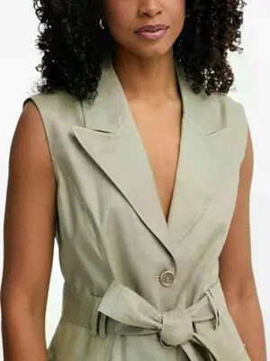 Guess Tailored Belted Linen Blazer