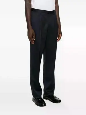 LARDINI Pleated Straight-leg Trousers