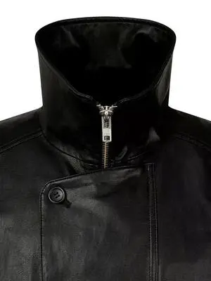 STUDIO TOMBOY Elasticated-hem Faux-leather Jacket