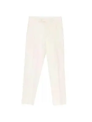 Caruso Pleated Tailored Trousers - Neutrals