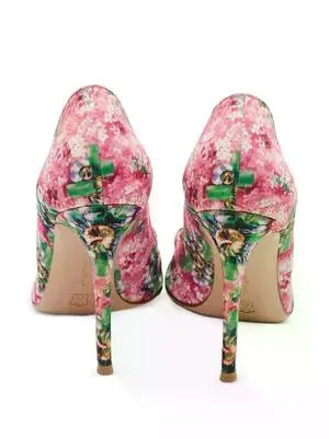 GIANVITO ROSSI Floral-print Pointed-toe Pumps
