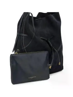GIANNI CHIARINI Sienna Drawstring Suede Shoulder Bag