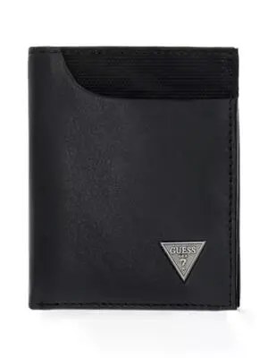 Guess Berna Genuine-leather Logo Wallet - Black