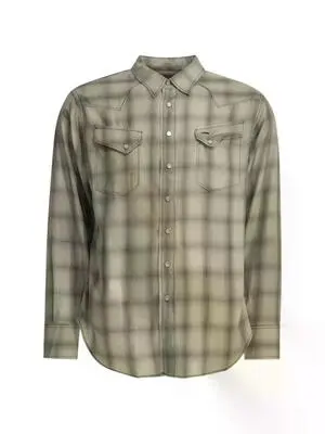 SUGAR CANE JEANS Check-pattern Long-sleeve Shirt - Grey