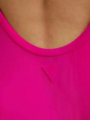 Guess Logo-print Scoop-neck Swimsuit