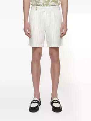 HED MAYNER Pinstriped Wool Shorts - Neutrals