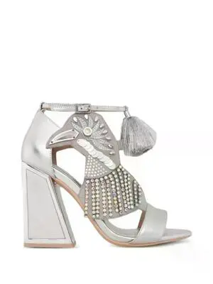 KAT MACONIE Aya Tassel Sandals - Silver