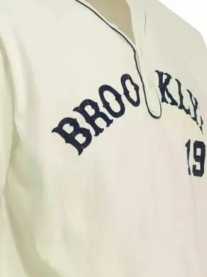 Whitesville Brooklyn 19' Baseball Graphic-print Cotton T-shirt - Neutrals