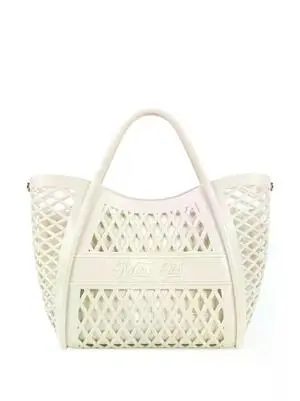 MARC ELLIS Medium Flat Basket Tote Bag - Neutrals