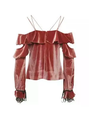 SELF-PORTRAIT Ruffled Off-shoulder Top
