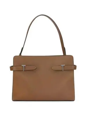 LE TANNEUR Large Emie T-bar Leather Tote Bag - Brown