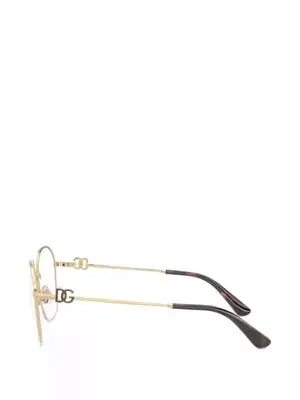 Dolce & Gabbana Geometric-frame Dg-logo Glasses
