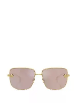 Versace Medusa Plaque Square-frame Sunglasses - Gold