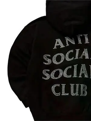 ANTI SOCIAL SOCIAL CLUB Mind Games Rhinestone Hoodie - Black