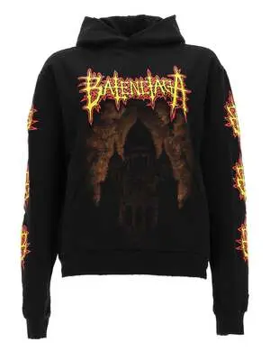 Balenciaga Felpa Con Logo - Black