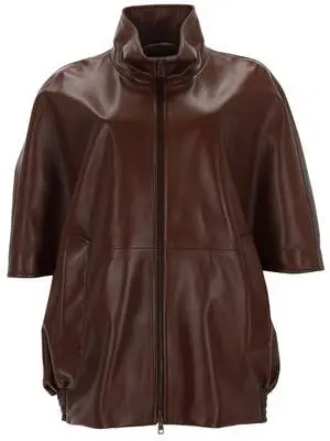 Balenciaga Leather Zip Jacket