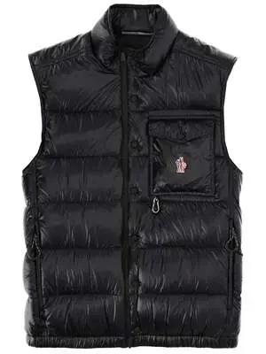 Moncler Padded Jacket With Logo - Black