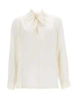 Max Mara Silk Charmeuse Blouse - Cream