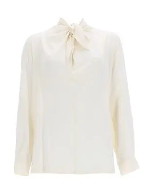 Max Mara Silk Charmeuse Blouse - Cream
