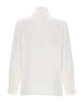 Max Mara Silk Charmeuse Blouse - Cream