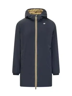 K-WAY Hooded Insulated Jacket - Blue Depth