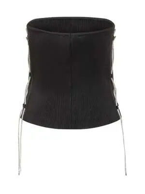 Giuseppe Di Morabito Strass Embellished Mini Top - Black