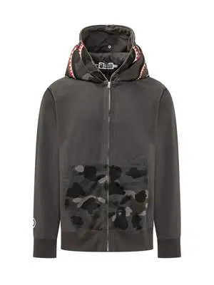 A BATHING APE Camo Shark Full Zip Double Hoodie M