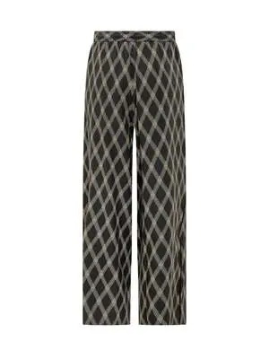 PIERRE-LOUIS MASCIA Diamond Pattern Silk Trousers