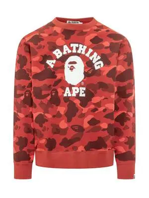 A BATHING APE Camouflage Graphic Sweatshirt