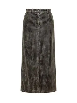Palm Angels Vintage-inspired Midi Skirt - Dark Grey