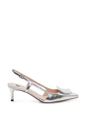 Roberto Festa Metallic Slingback Heels
