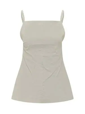 Studio Nicholson Raddle Pintucked Top - Bone