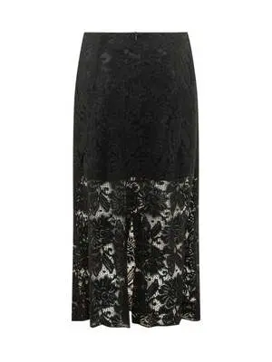 LE SULLY STUDIO Lace Mini Skirt - Nero