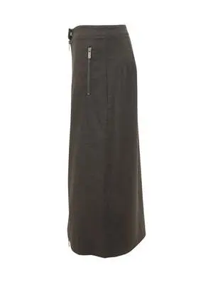 LE SULLY STUDIO Zip-front Pencil Skirt - Moro