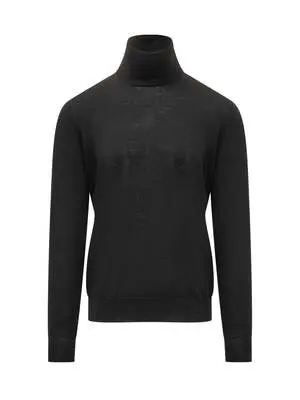 FILIPPO DE LAURENTIIS FILIPPO DE LAURENTIIS Wool Turtleneck Pullover Nero
