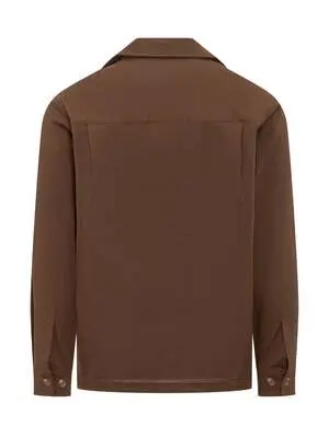 Drole De Monsieur Stylish Shirt With Unique Design - Brown