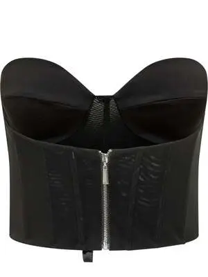 ACTUALEE Structured Bustier Top - Nero