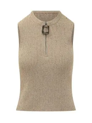 JW Anderson Zip Tank Top - Sand