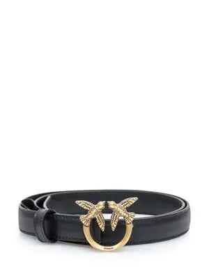 Pinko Love Leather Belt - Black