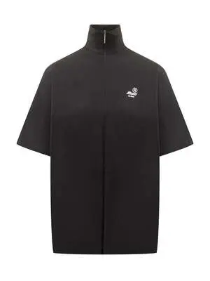 MSGM Cutout Sleeve Zip T-shirt