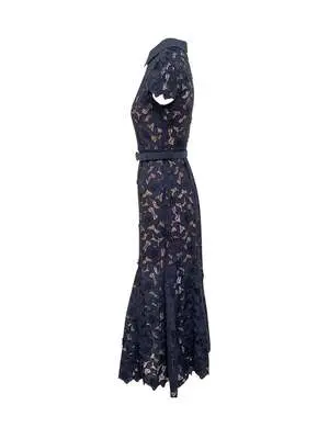 SELF-PORTRAIT Elegant Midi Dress In Floral Pattern