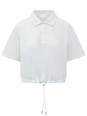 Moncler Cut Sleeve Polo With Adjustable Hem