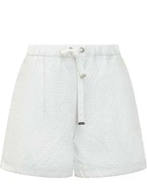 Moncler Textured Mini Shorts With Drawstring