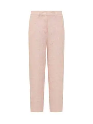 FORTE_FORTE Elegant Jacquard Trousers For Spring/summer 2025 - Rose