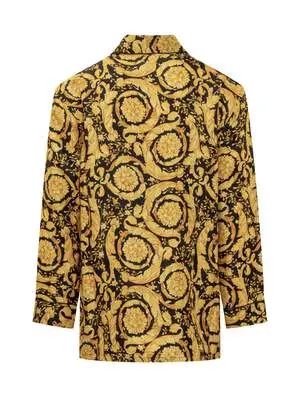 Versace Baroque Knit Pajama Set - Nero-oro