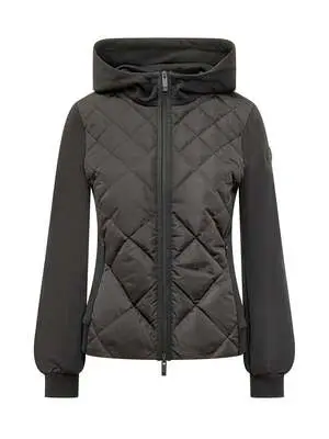 Moncler Zip-up Sweatshirt With Quilted Hood