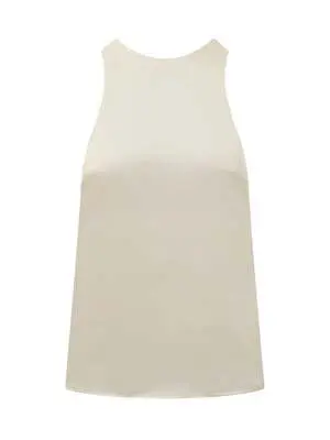 Loulou De Saison Silk Satin Top - Ivory
